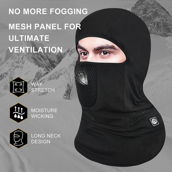 Savior Rechargeable Heated Mask | 7.4V Battery Ski Face Mask Heated Ha ...